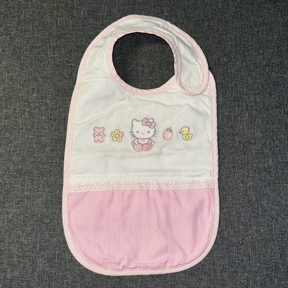 Sanrio | Accessories | Sanrio Smiles Hello Kitty Bib Tie Back Hook Loop ...